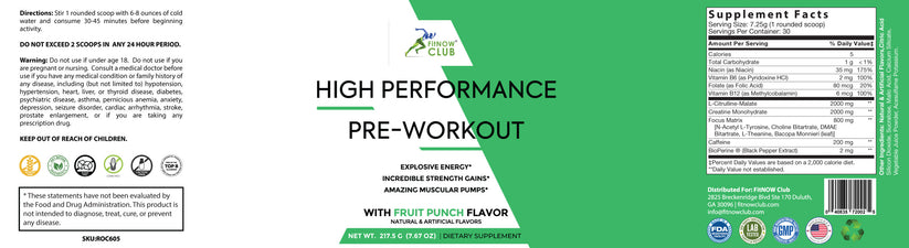 Top-Performing Pre-Workout Supplement (Fruit Punch) to Boost Energy an ...