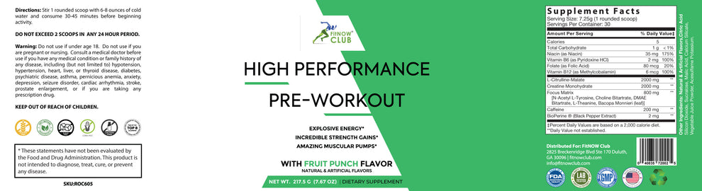Top-Performing Pre-Workout Supplement (Fruit Punch) to Boost Energy an ...
